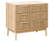 3 Drawer Chest LYNWOOD Light Brown | Beliani.co.uk