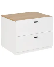 2 Drawer Bedside Table EDISON White | Beliani.co.uk