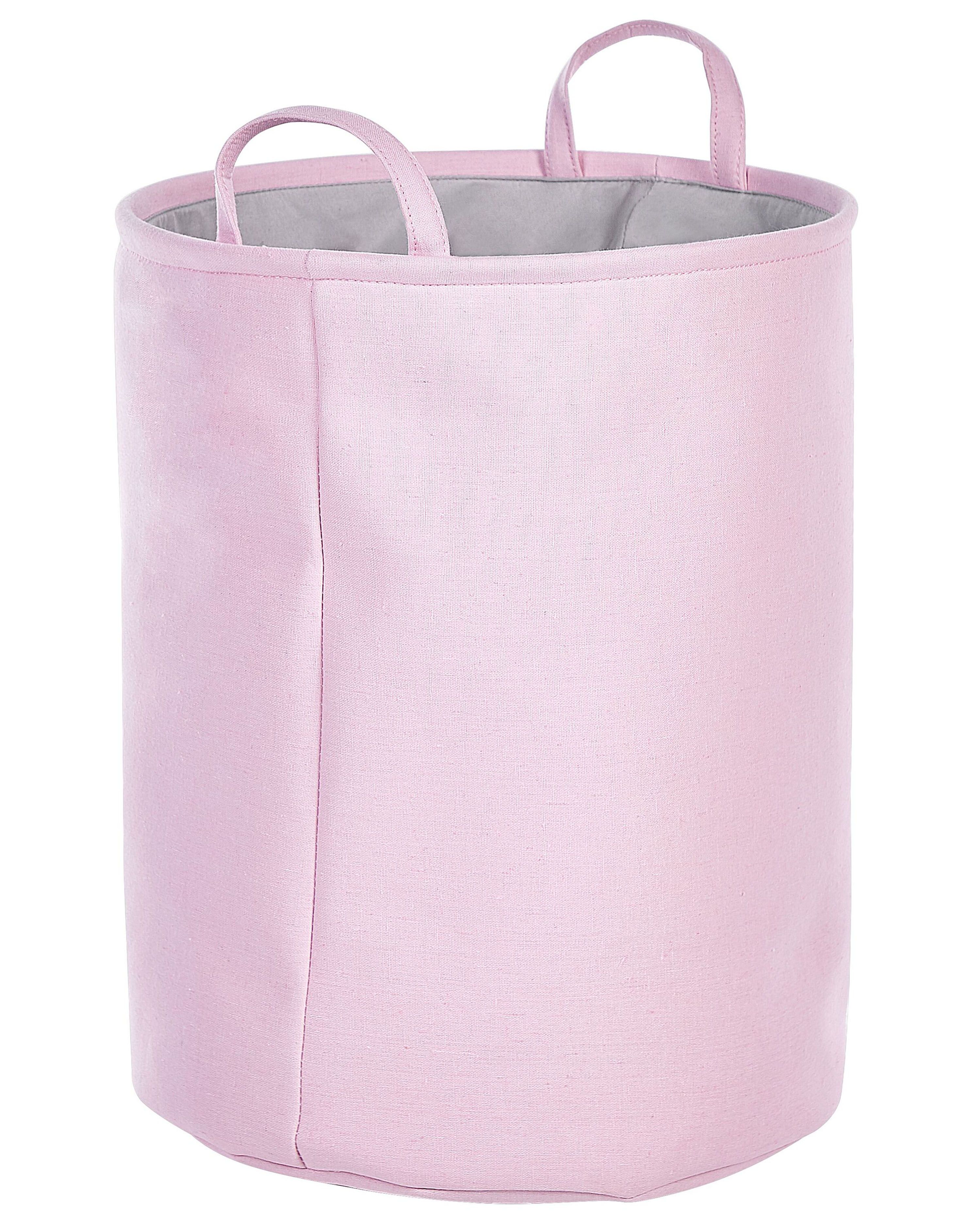 Set of 3 Baskets ARCHA Cotton Pink | Beliani.co.uk