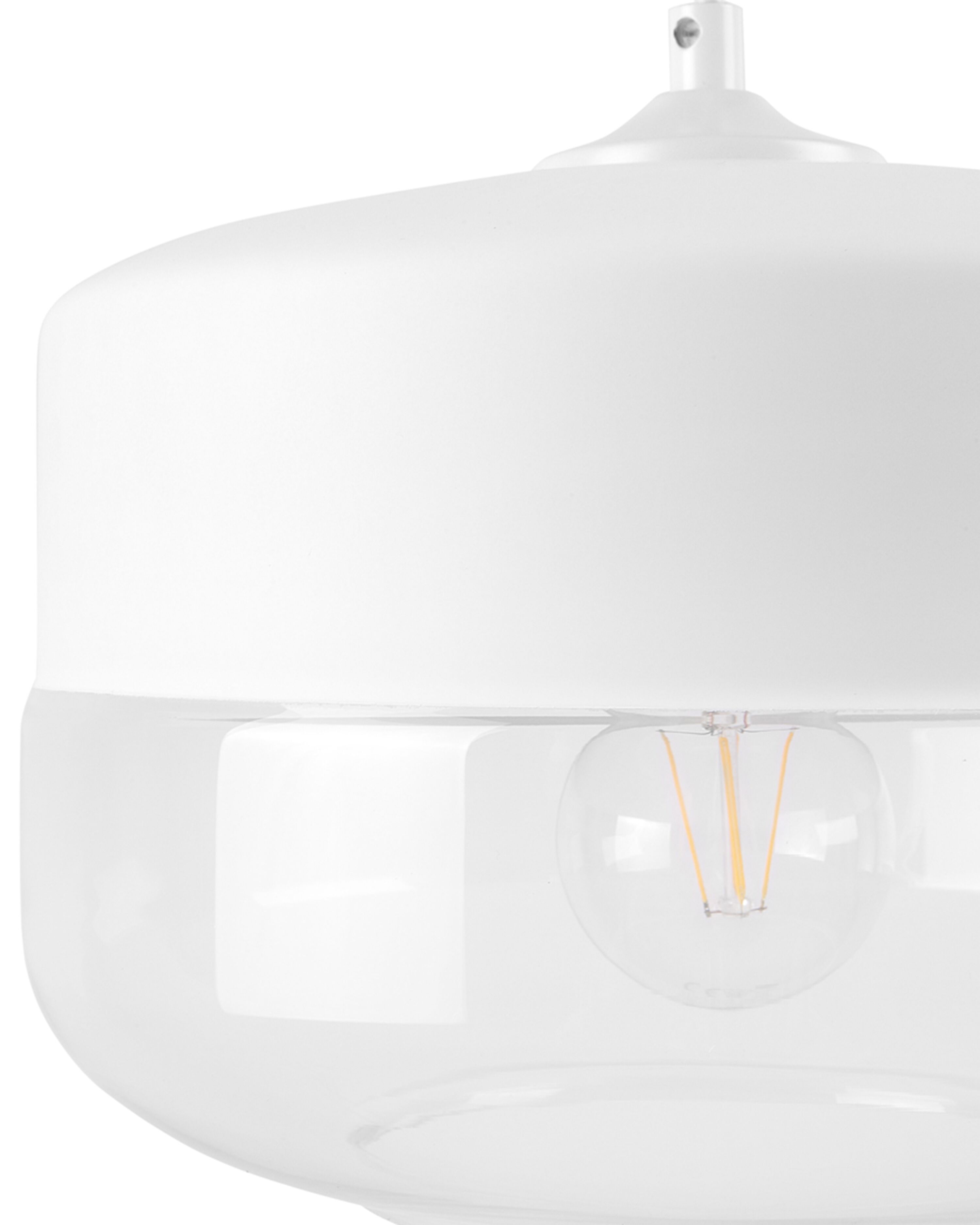 Pendant Lamp MURRAY Glass White | Beliani.co.uk