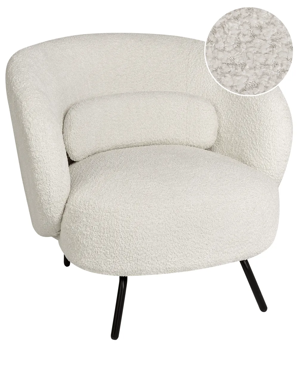 Fauteuil LOVELOCK Bouclé Blanc | Beliani.fr