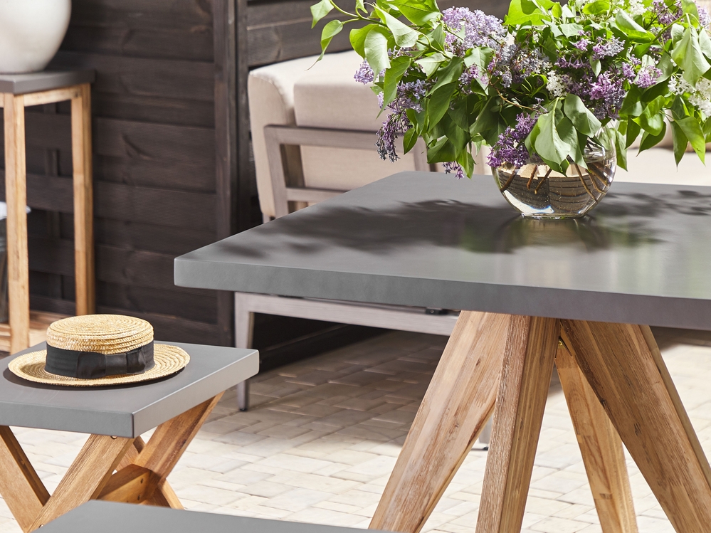 Cement dining table outdoor store