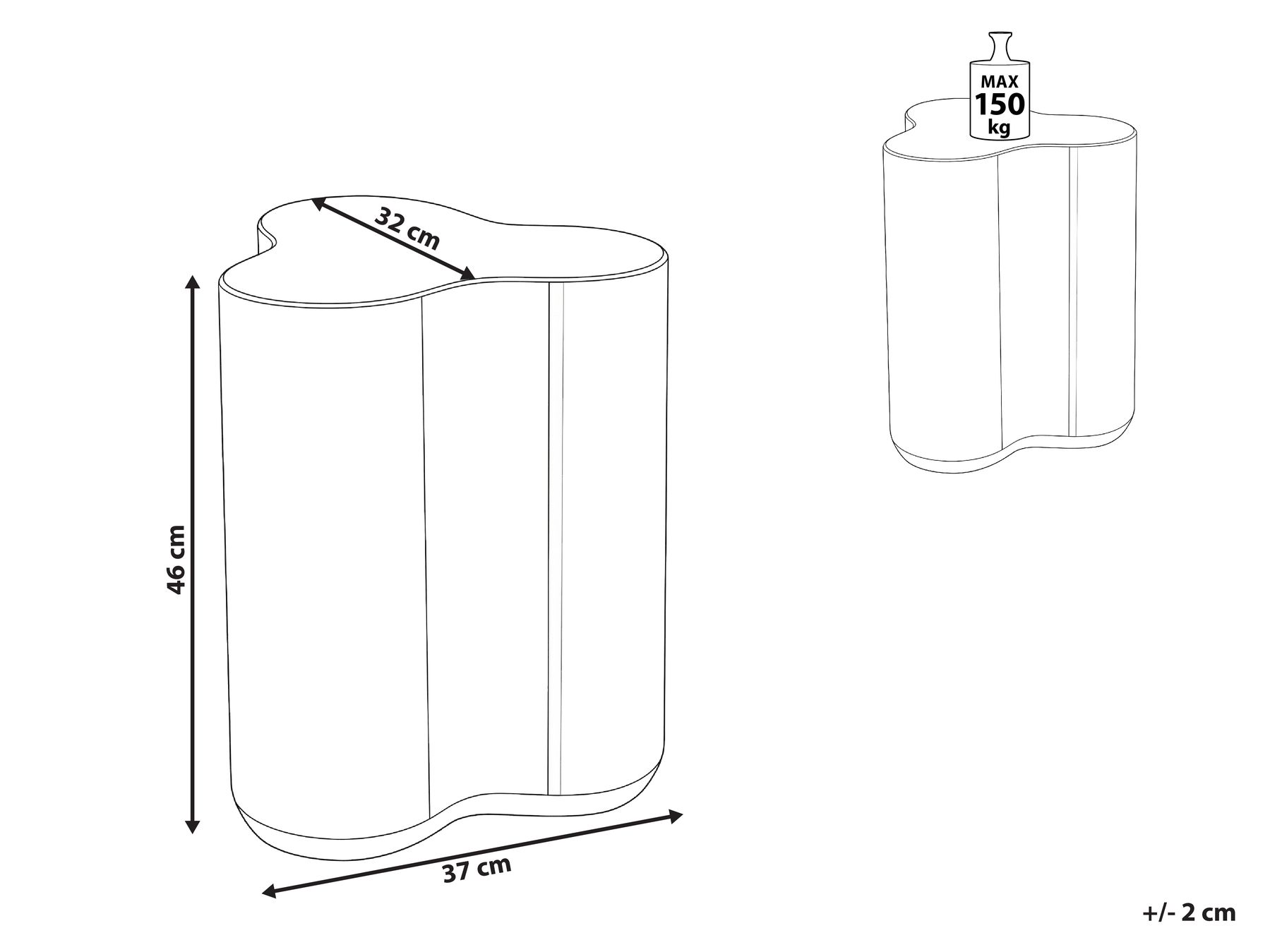 Side Table TELLARO 32 cm 37 cm Terrazzo Effect White Terrazzo | Beliani.es