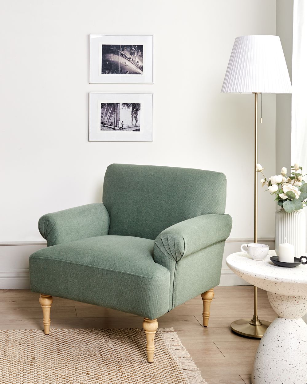 Armchair LOEN Fabric Taupe | Beliani.co.uk
