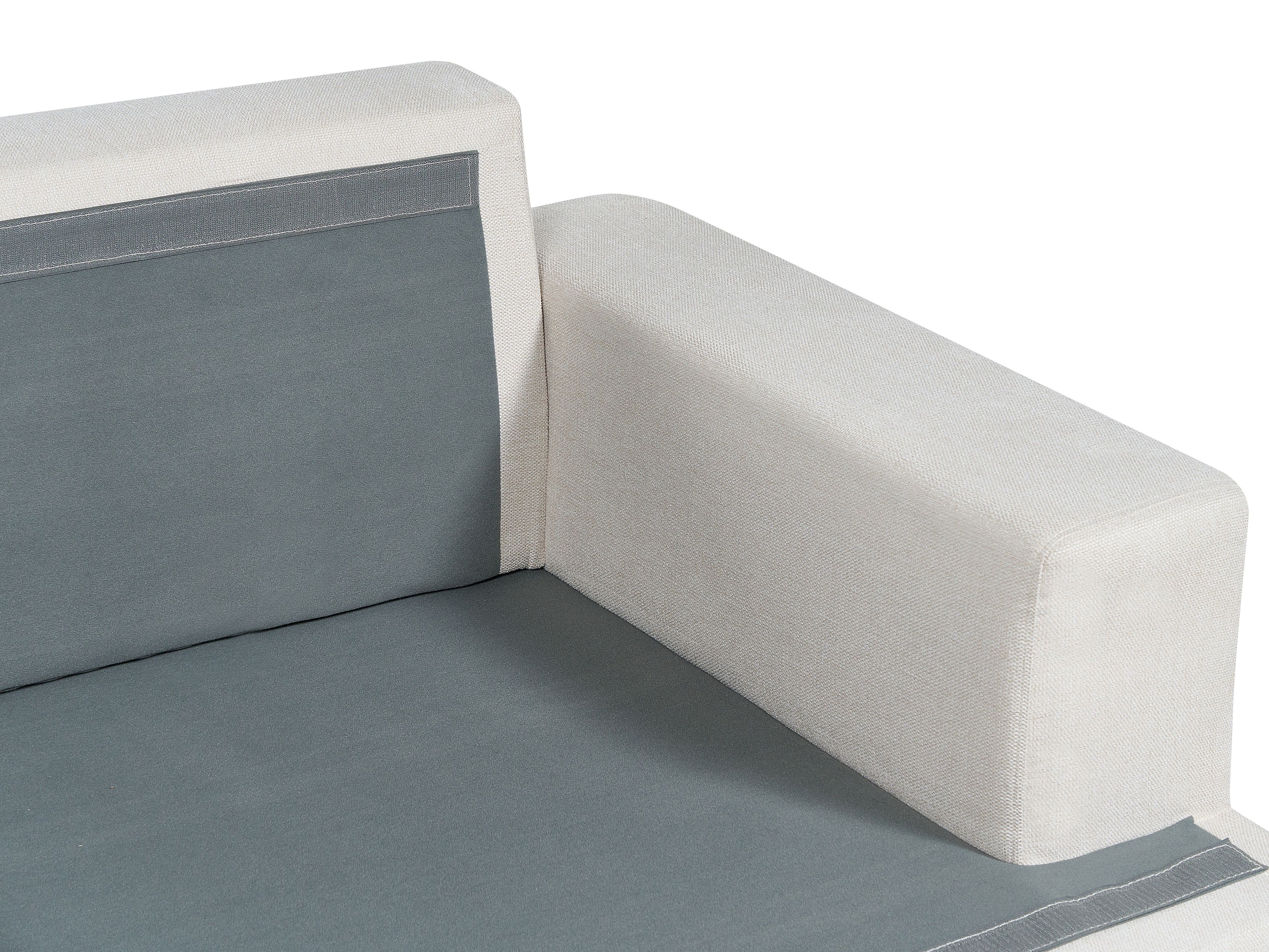Living Room Set ALLA Fabric Light Beige 5 Seater | Beliani.co.uk