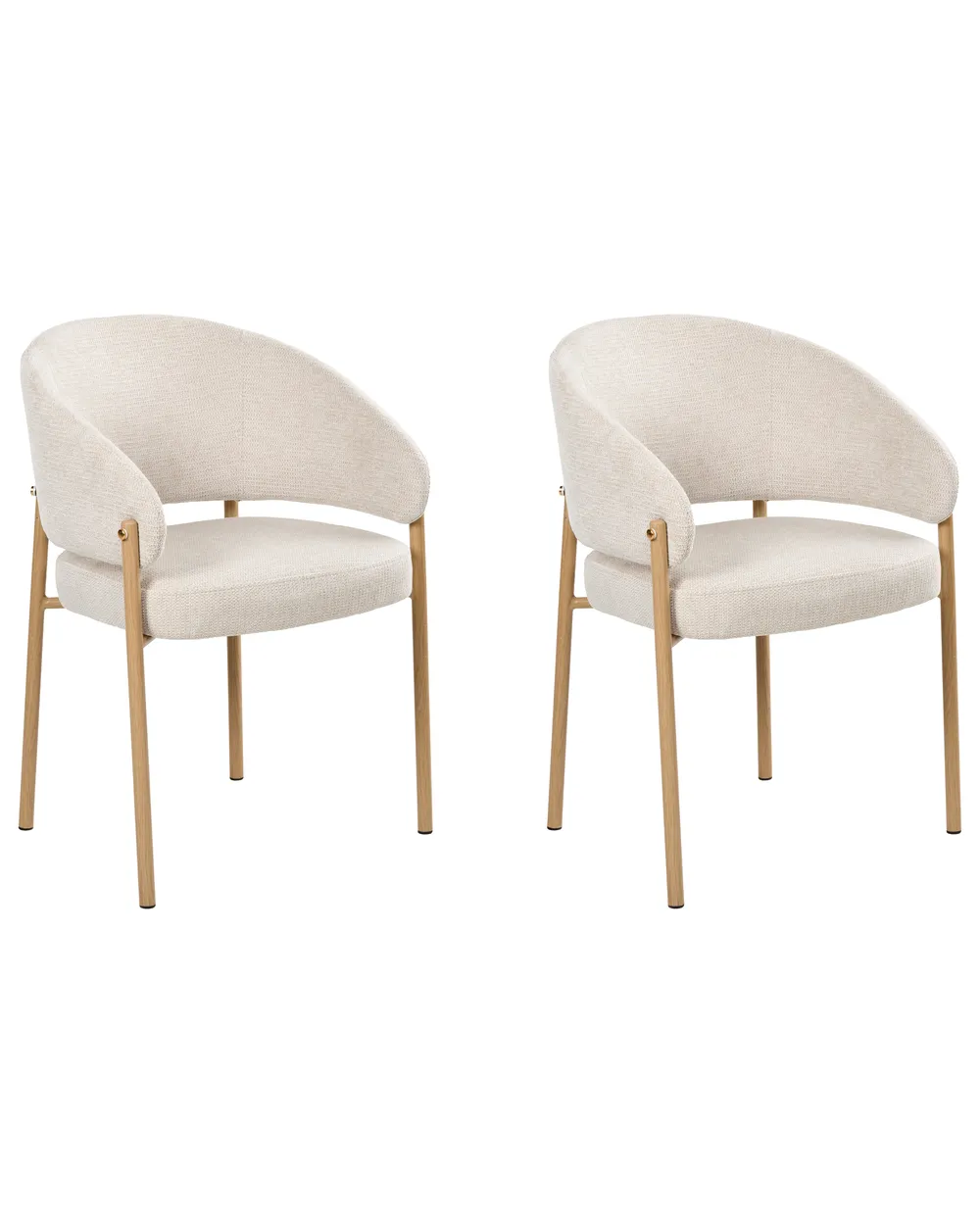 Set de 2 scaune dining ZANE Bej deschis | Beliani.ro