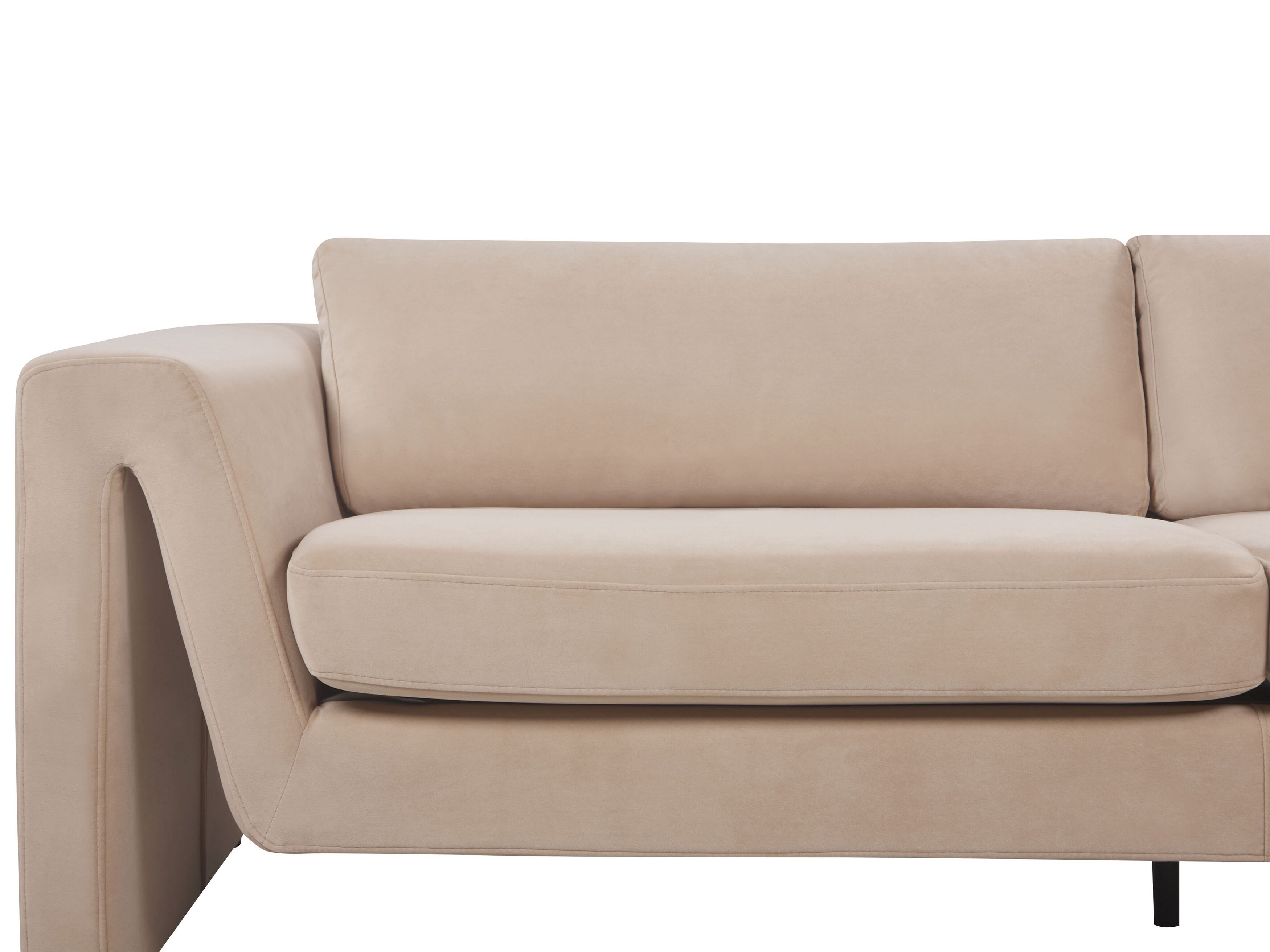 3-istuttava sohva sametti hiekanbeige MAUNU | Beliani.fi