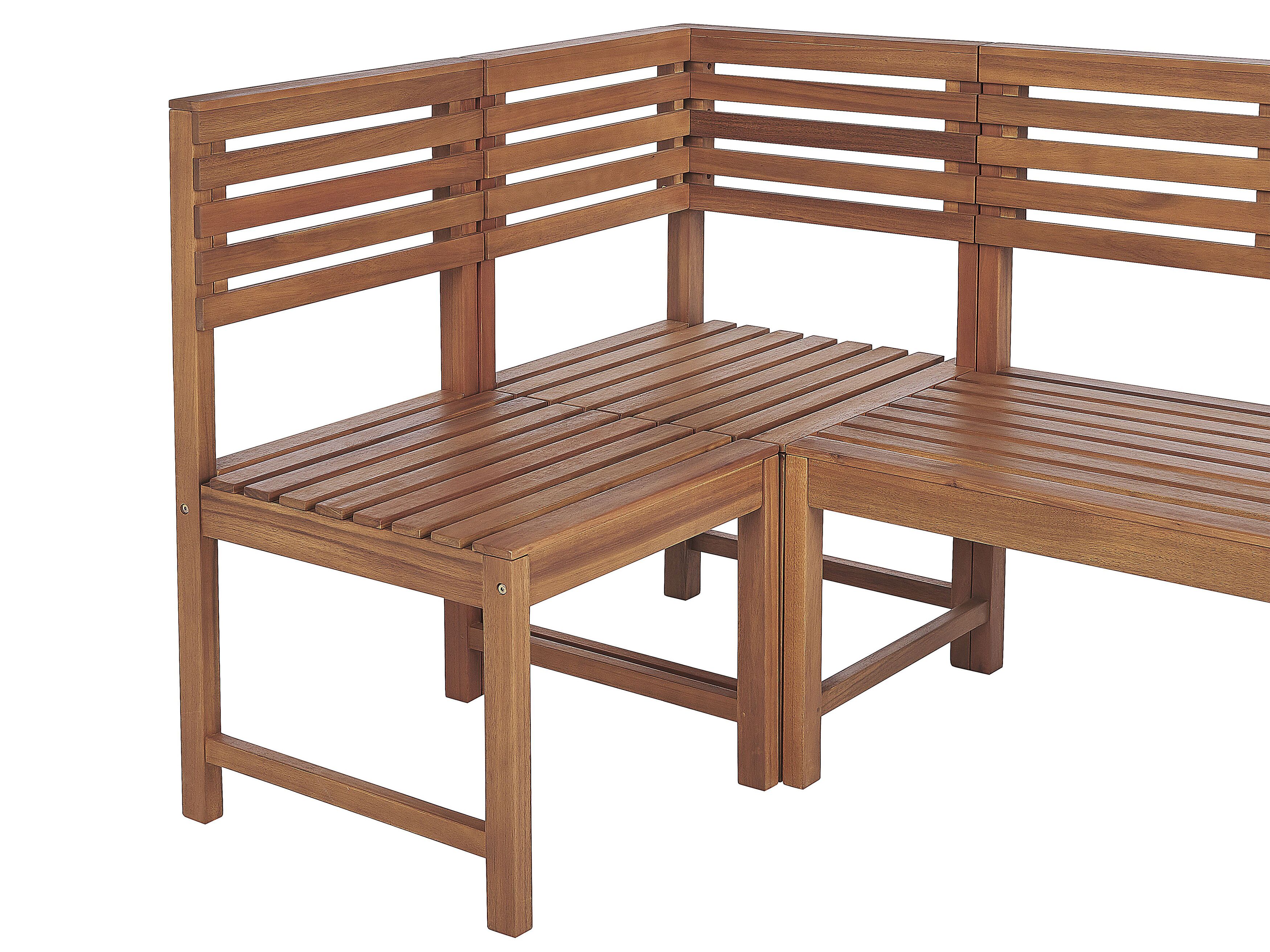 Balcony Dining Set 4 Seater TREIA Acacia Wood Brown | Beliani.co.uk