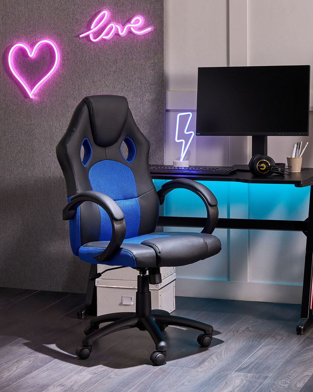 Gaming Chair VICTORY Faux Leather Yellow | Beliani.co.uk