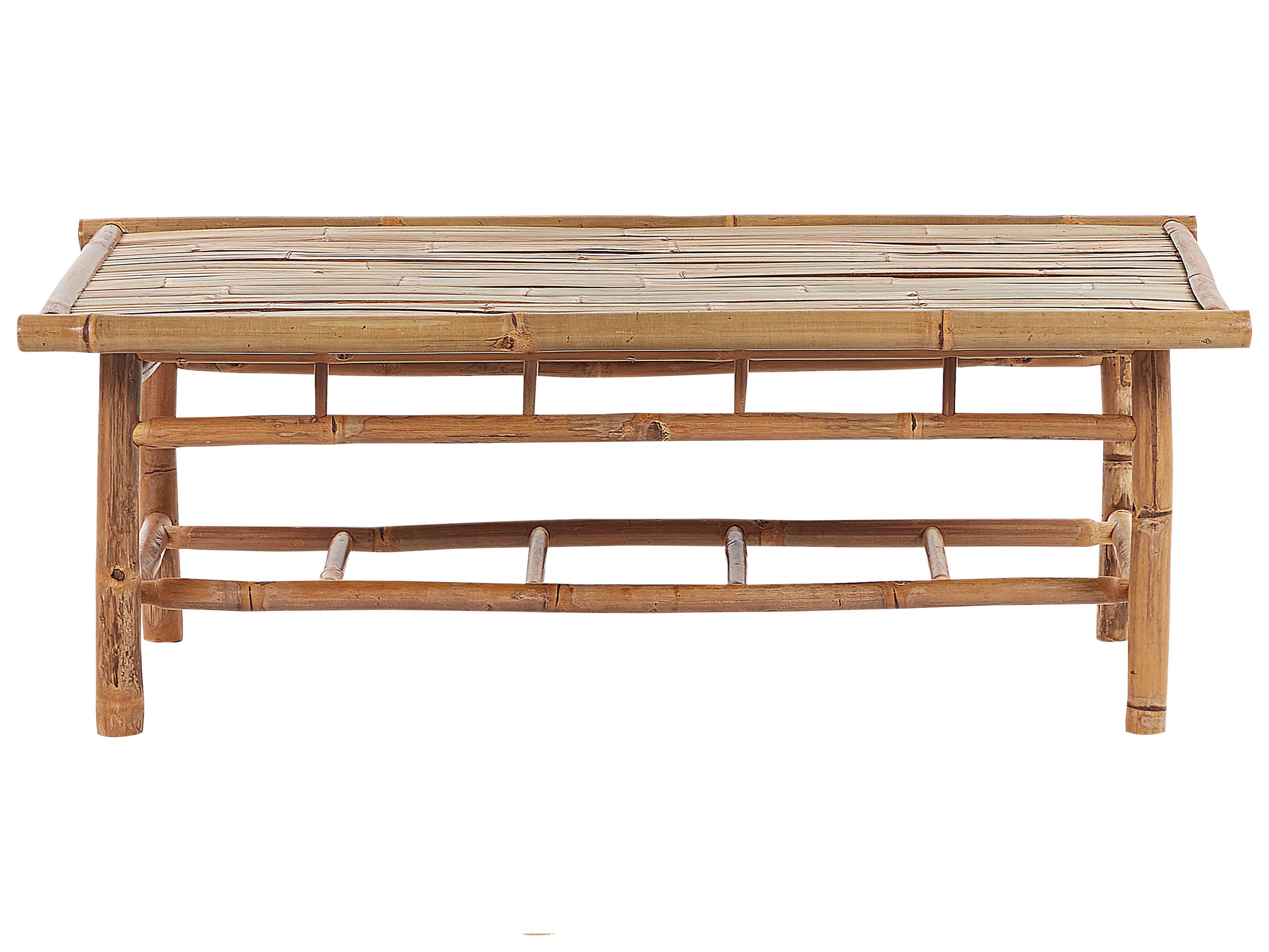 Lounge Set MAGGIORE Bambusholz Heller Holzfarbton | Beliani.de