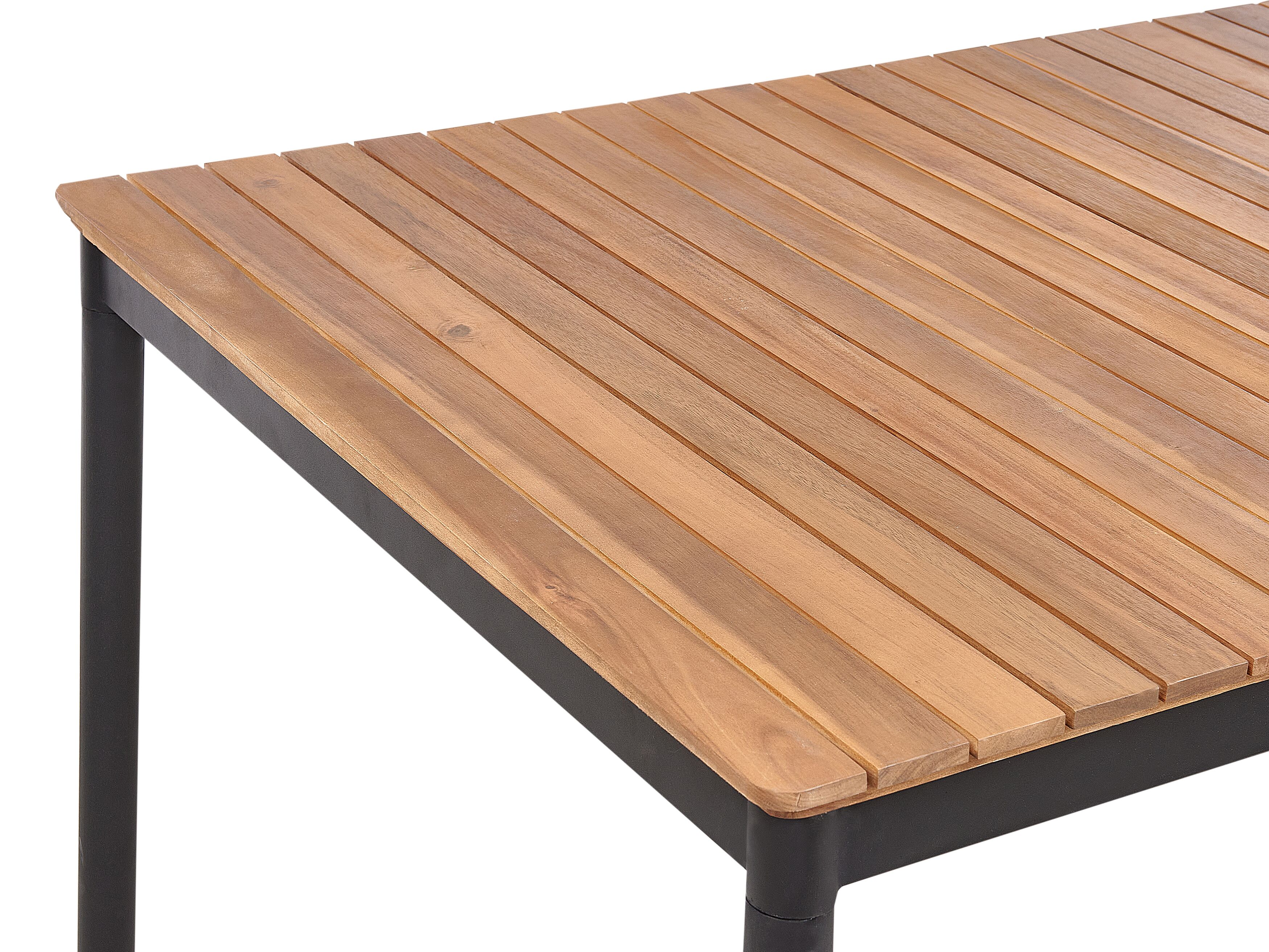 Garden Dining Table VALLESE 180 cm 90 cm Acacia Wood Brown | Beliani.co.uk
