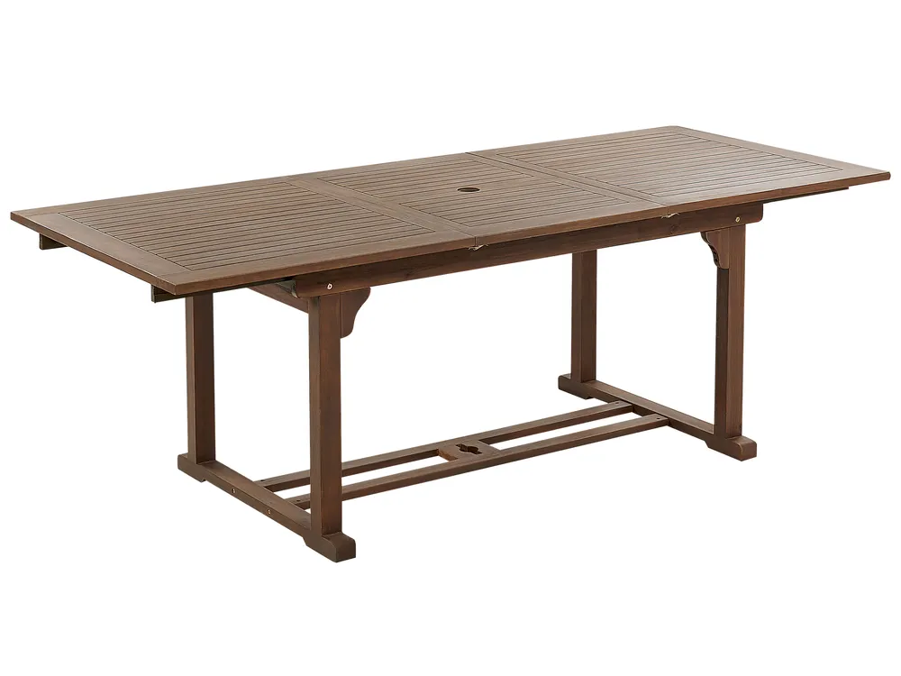 Garden Dining Table VALLESE 180 cm 90 cm Acacia Wood Brown | Beliani.co.uk
