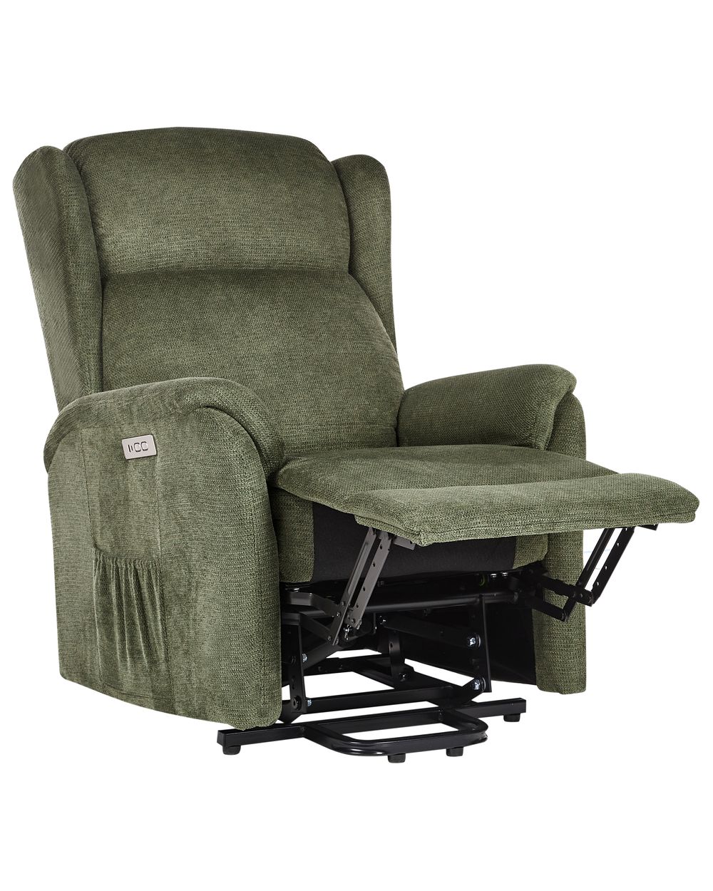 Electric Recliner Chair ELEGY With Footrest Fabric Light Grey | Beliani ...