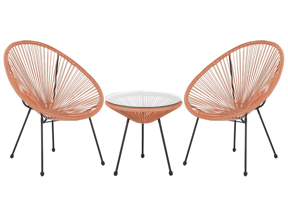Orange bistro table and chairs store