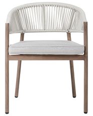 Set of 6 Garden Chairs with Cushions FLAVIA Metal White | Beliani.co.uk