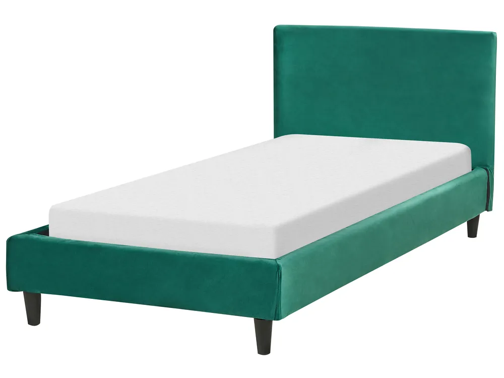 Bett mit Stauraum Samtstoff METZ 90 x 200 cm Grau | Beliani.de