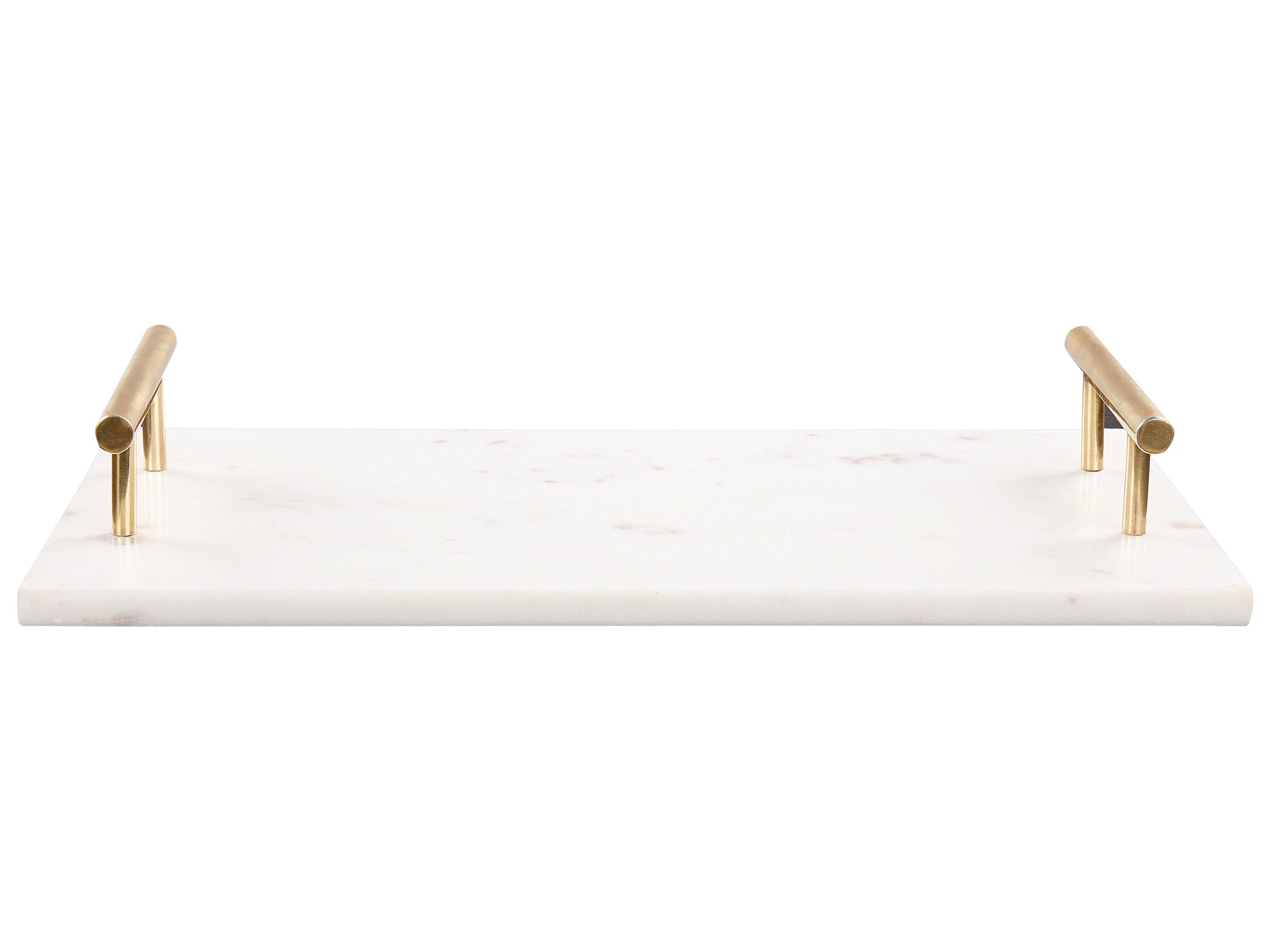 Serving Tray DIMARI Stone White Marble | Beliani.co.uk