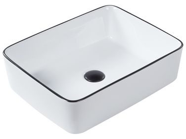 Countertop Basin 490 x 380 mm White XERT | Beliani.co.uk
