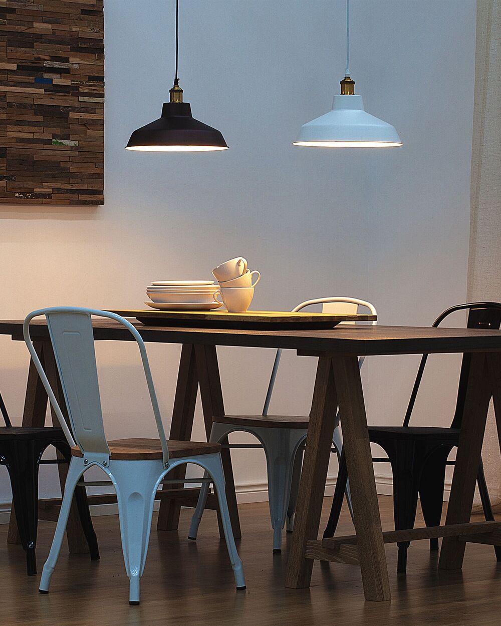 Pendant Lamp BARROW L Glass White | Beliani.co.uk