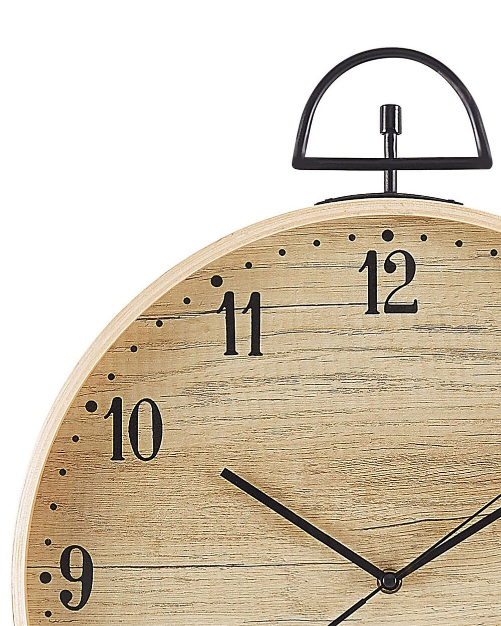 Wall Clock OPFIKON 40 cm Light Brown | Beliani.co.uk
