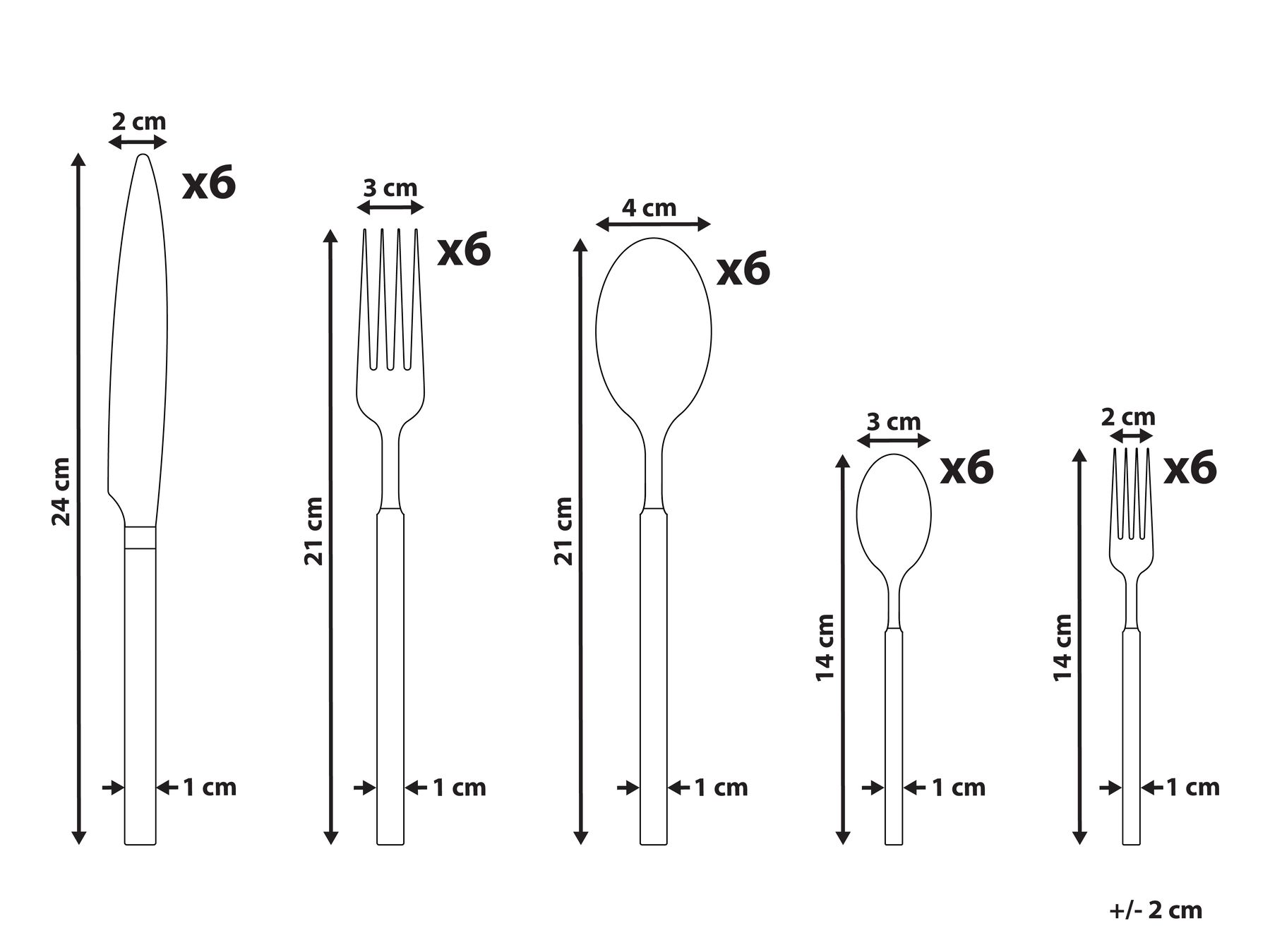 Bestickset 30-pack BIGOLI Guld | Beliani.se