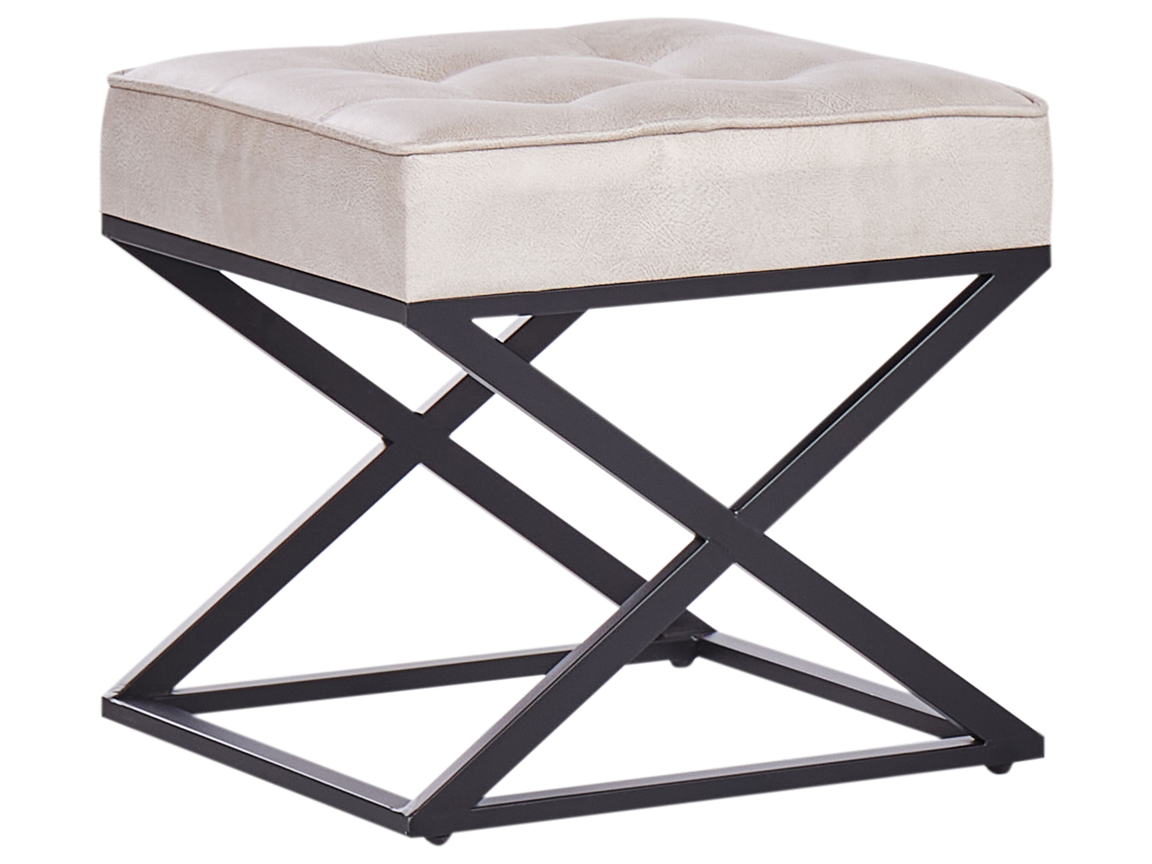 Faux Leather Stool Beige MURDO | Beliani.co.uk