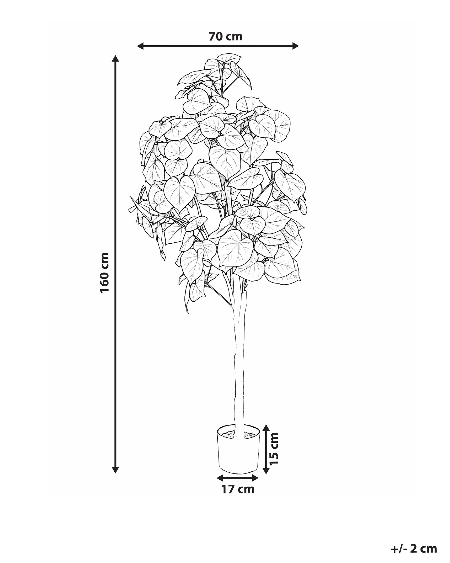 Umělá rostlina FICUS TREE 160 cm Zelená | Beliani.cz
