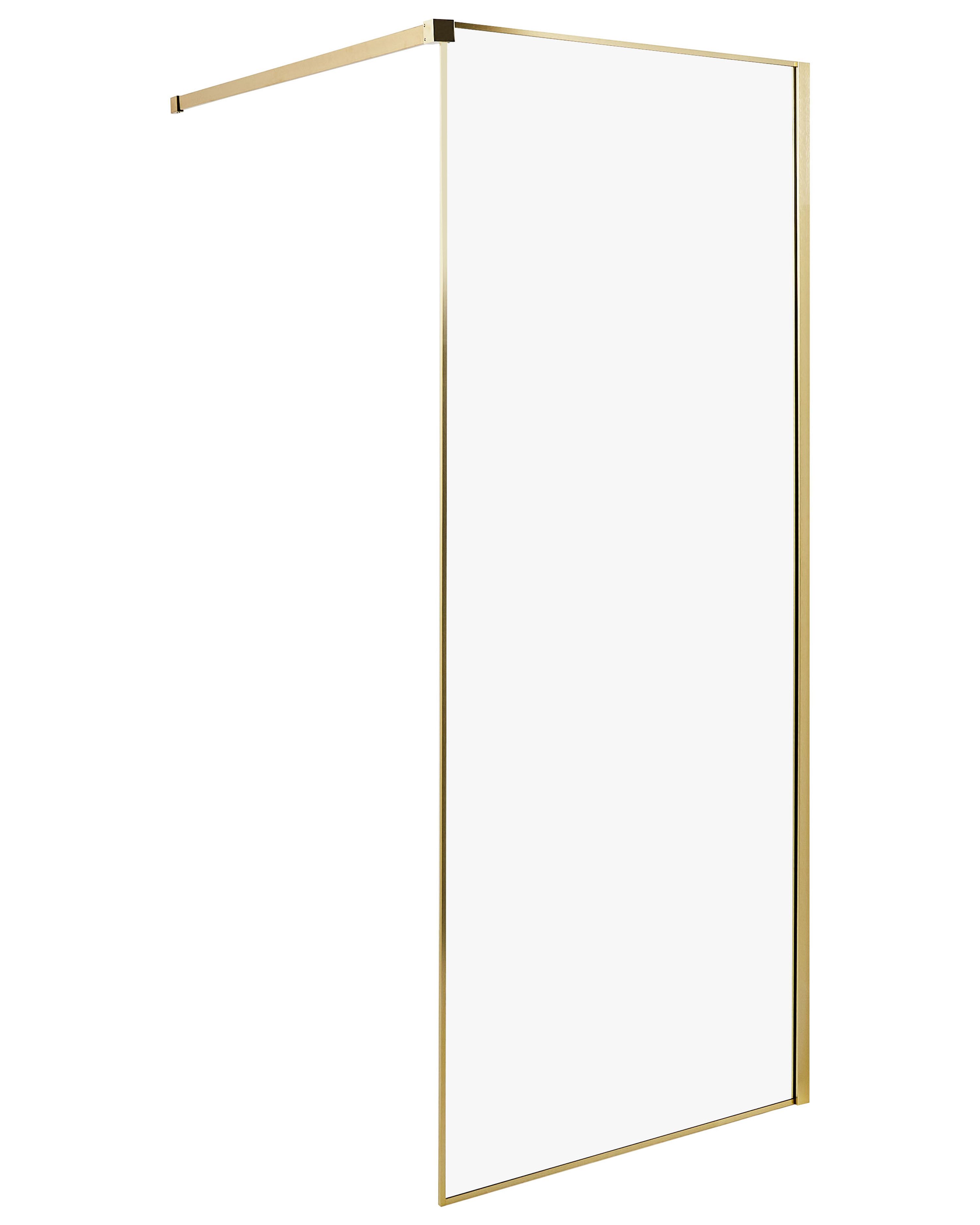 Shower Screen WASPAM 80 x 190 cm Gold | Beliani.co.uk