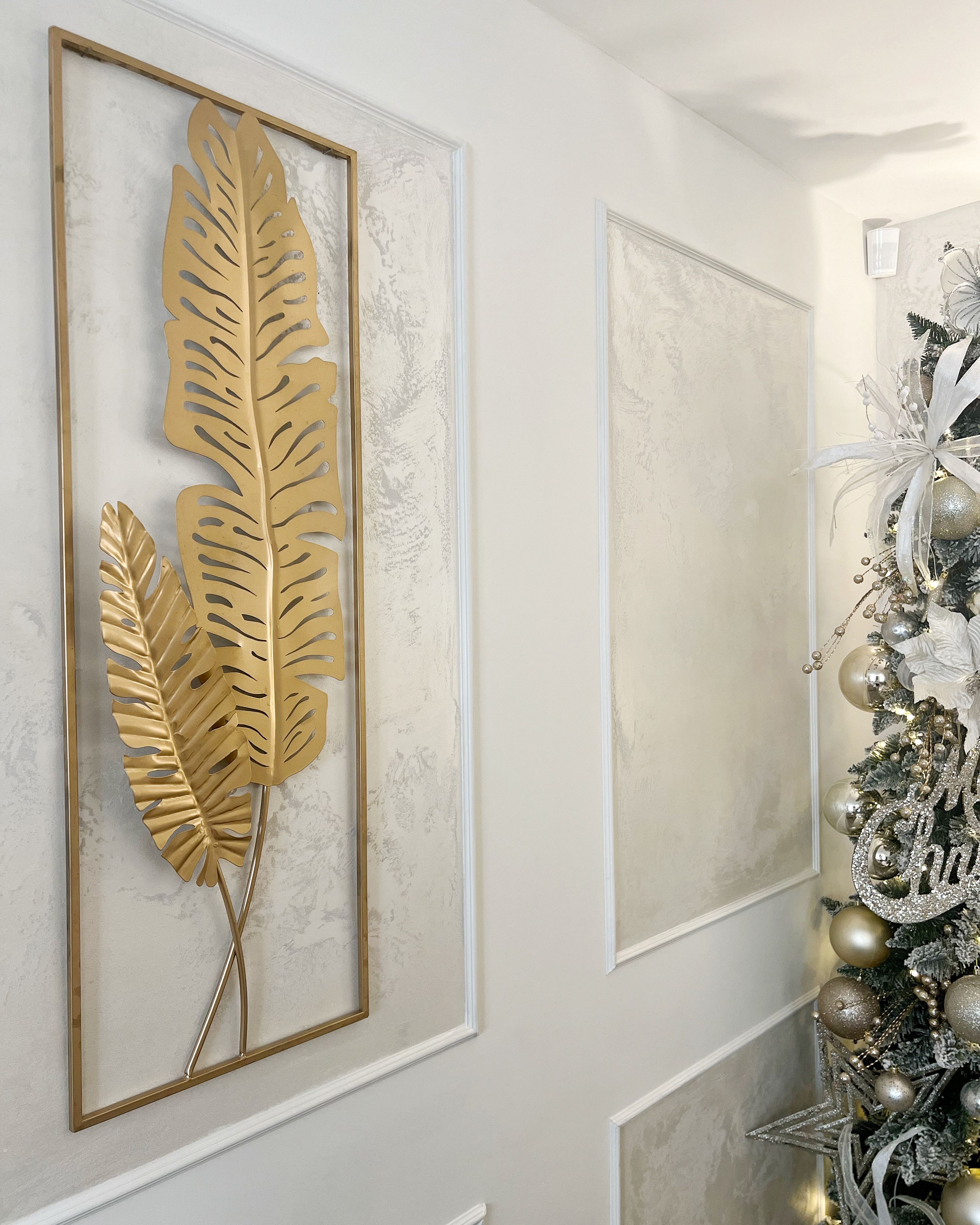 Decoración de pared Hoja PALLADIUM Metal 90 cm Dorado | Beliani.es