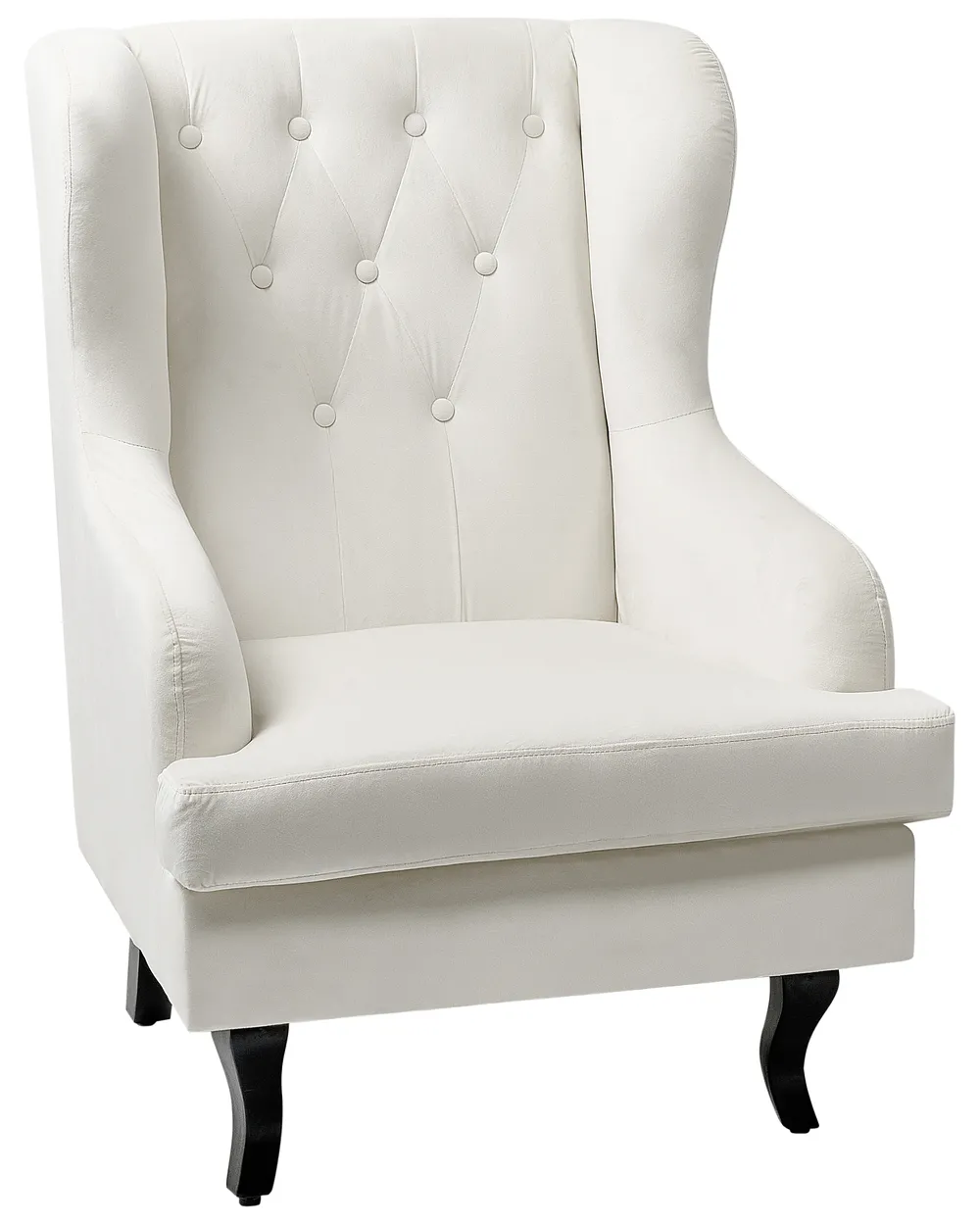 Wingback Chair ALTA Velvet Off-White | Beliani.co.uk