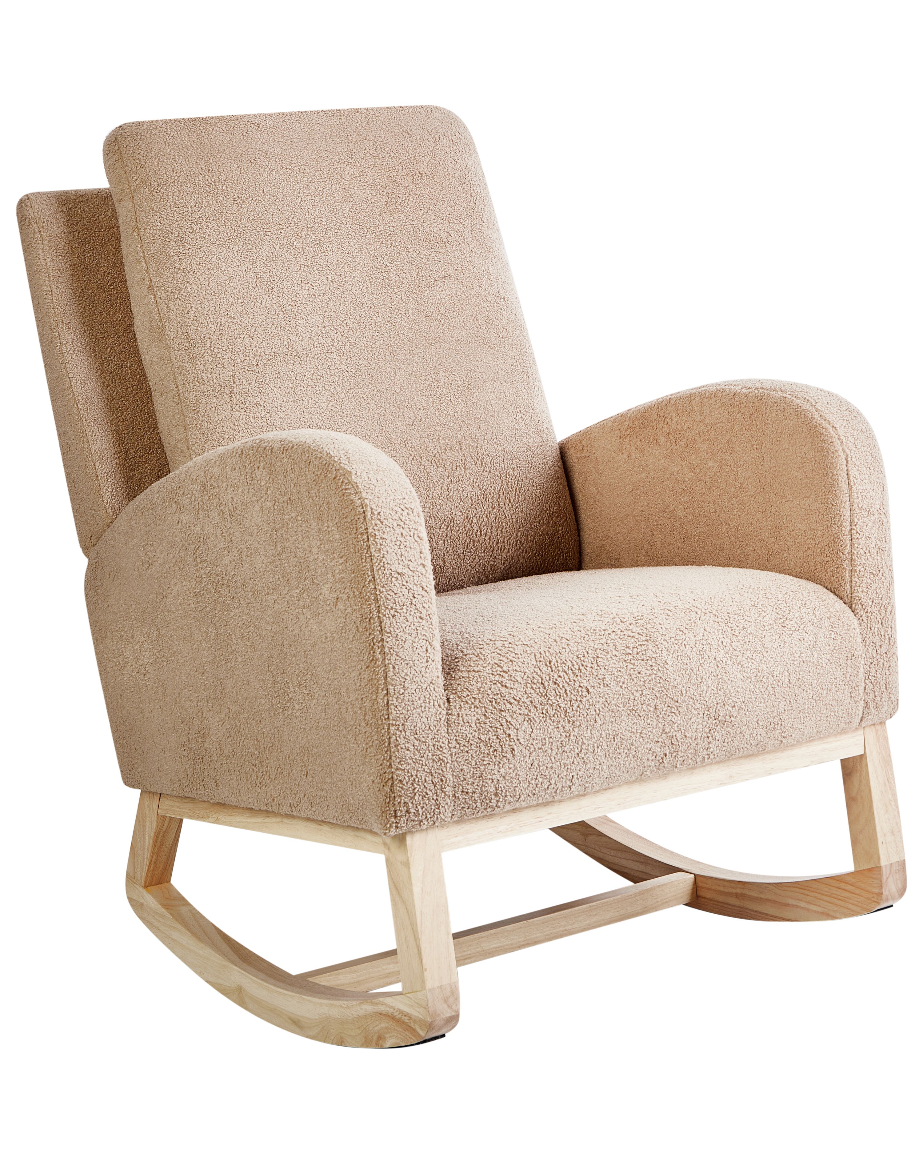 Rocking Chair ALSTA Boucle Beige | Beliani.co.uk