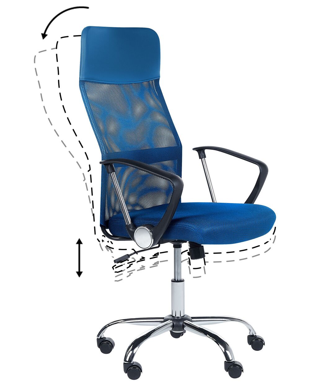 White and blue office chair store