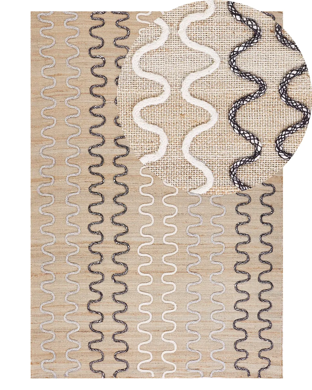Rug TERKOS Multicolour 140 x 200 cm Jute | Beliani.co.uk
