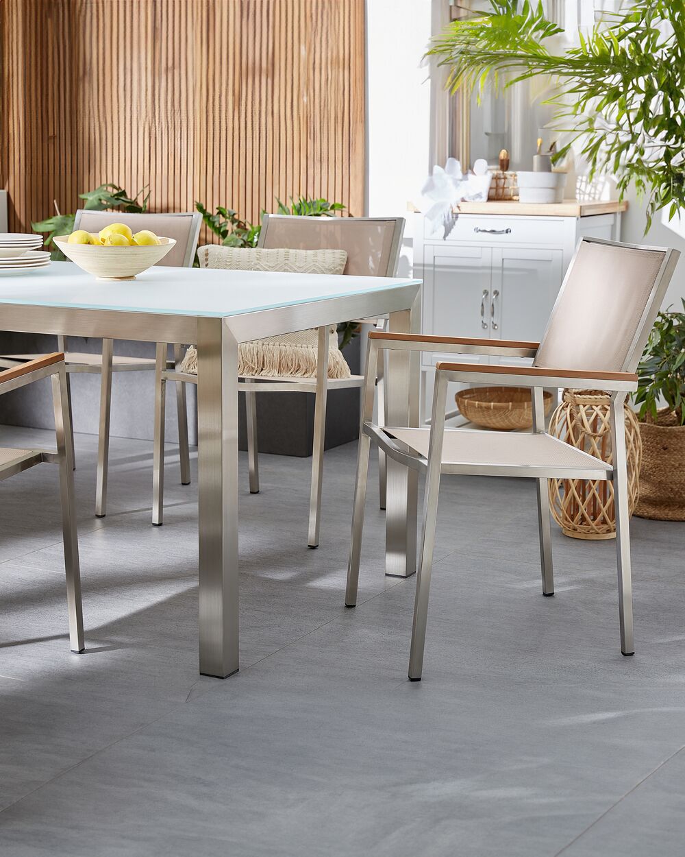 Extending Garden Dining Table CESANA 180/240 cm 100 cm Acacia Wood ...