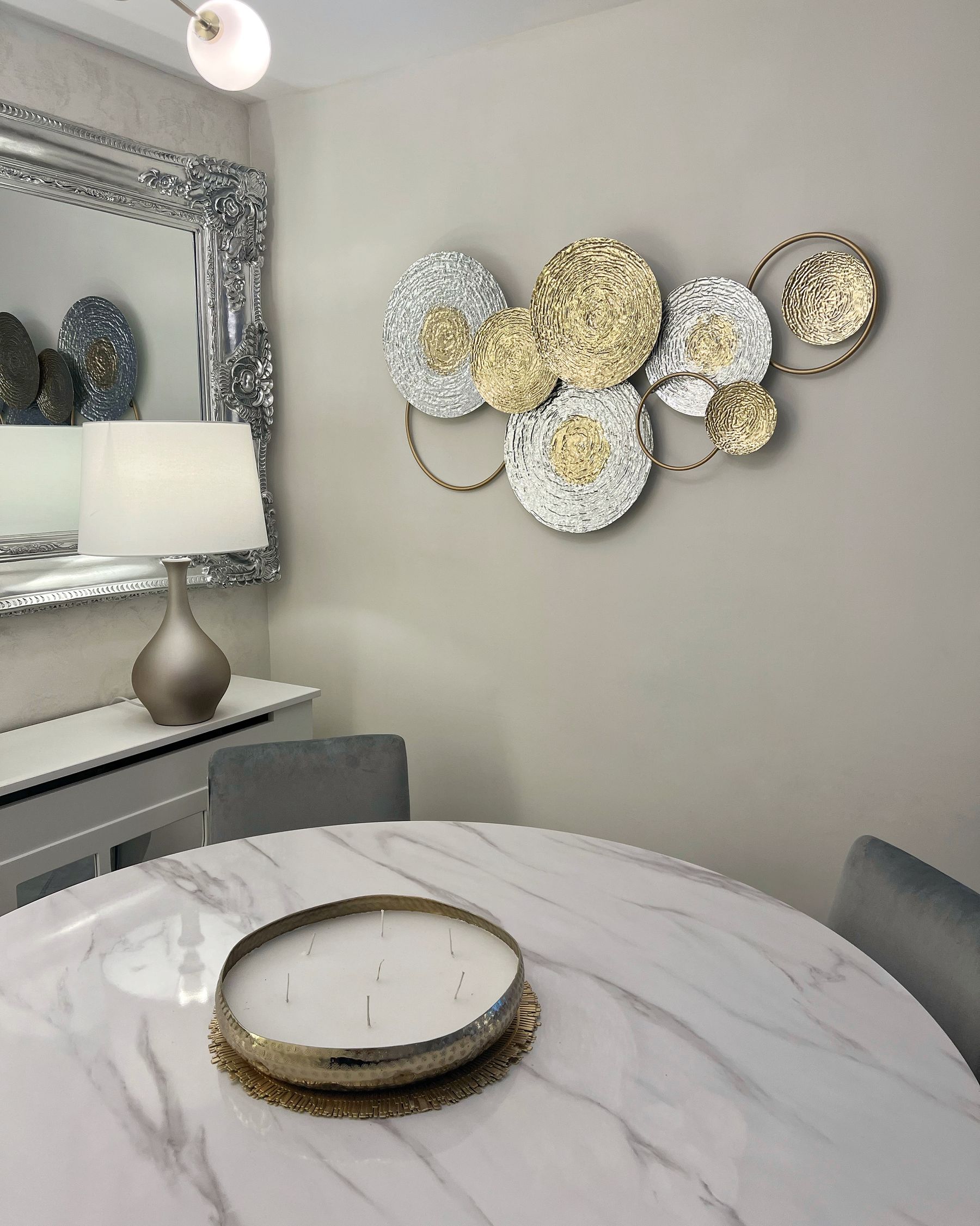 Wall Decor VANADIUM Metal 60 cm Gold | Beliani.co.uk