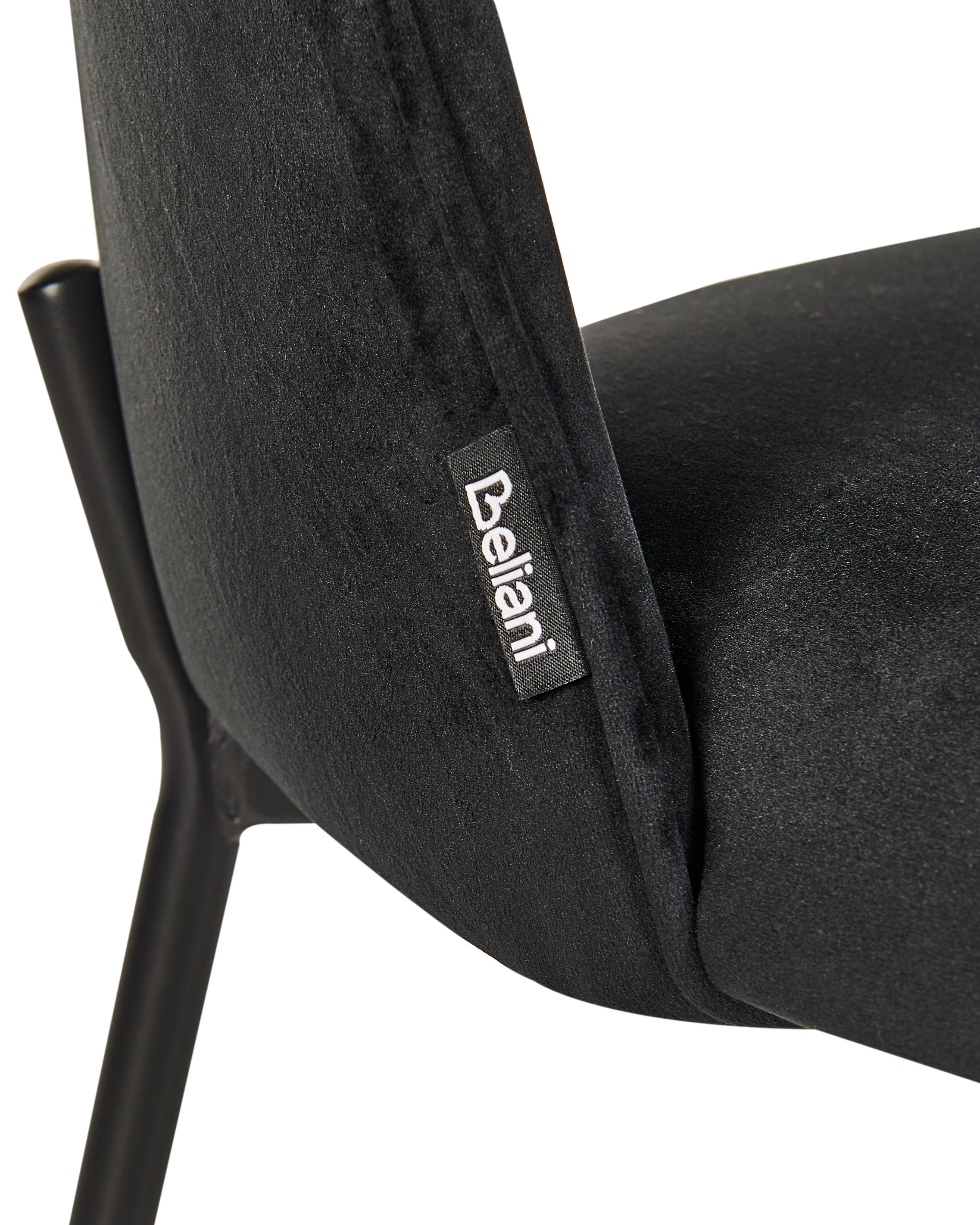 Set med 2 matstolar COVELO Sammet Svart | Beliani.se