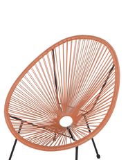 Gartenstuhl 2er Set ACAPULCO II Polyrattan Orange | Beliani.at