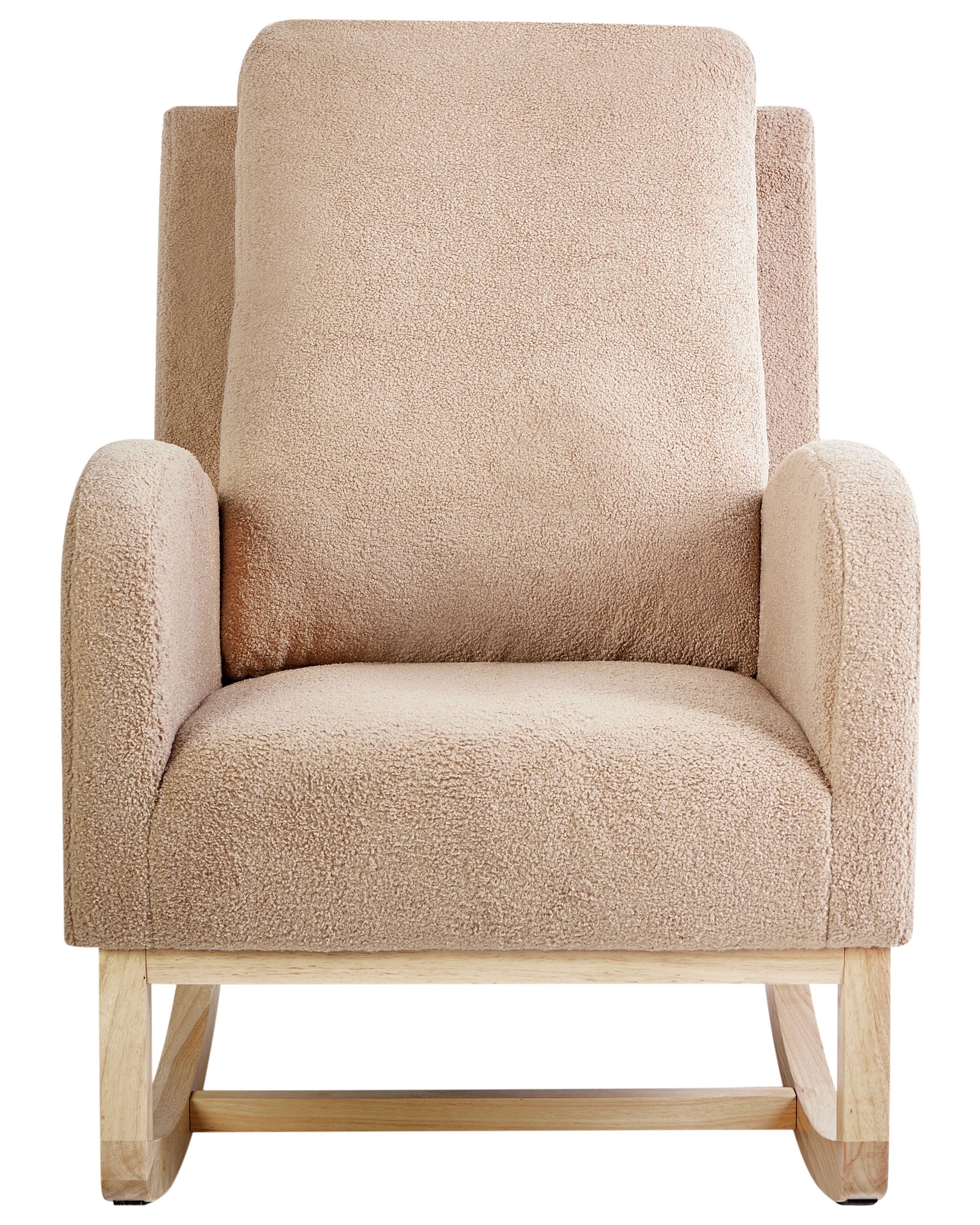 Rocking Chair ALSTA Boucle Beige | Beliani.co.uk