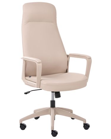 Executive Chair ARDOUR Faux Leather Beige | Beliani.es