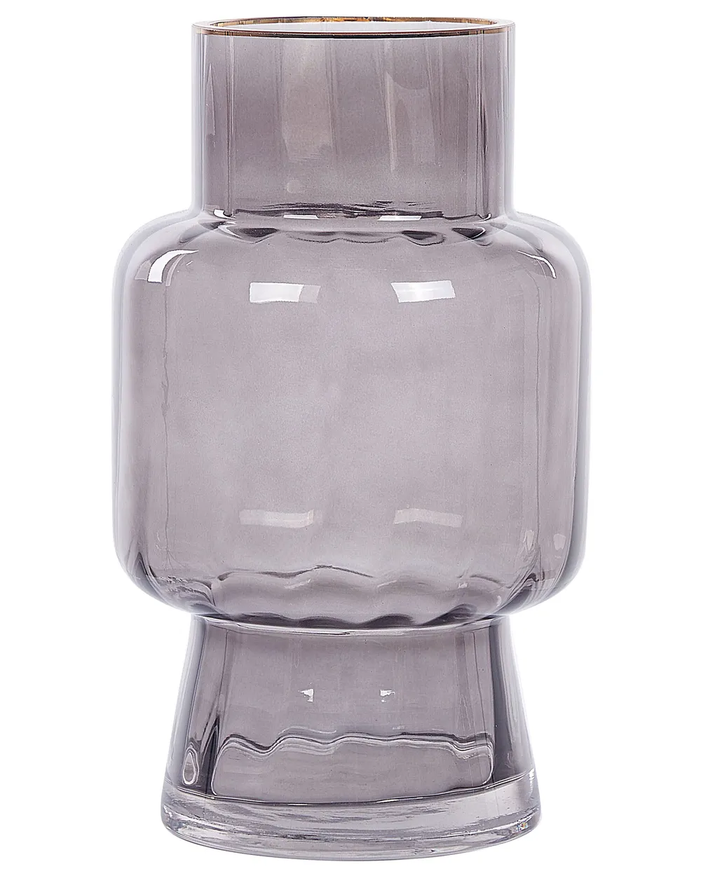 Flower Vase MITATA Glass 20 cm Grey | Beliani.co.uk