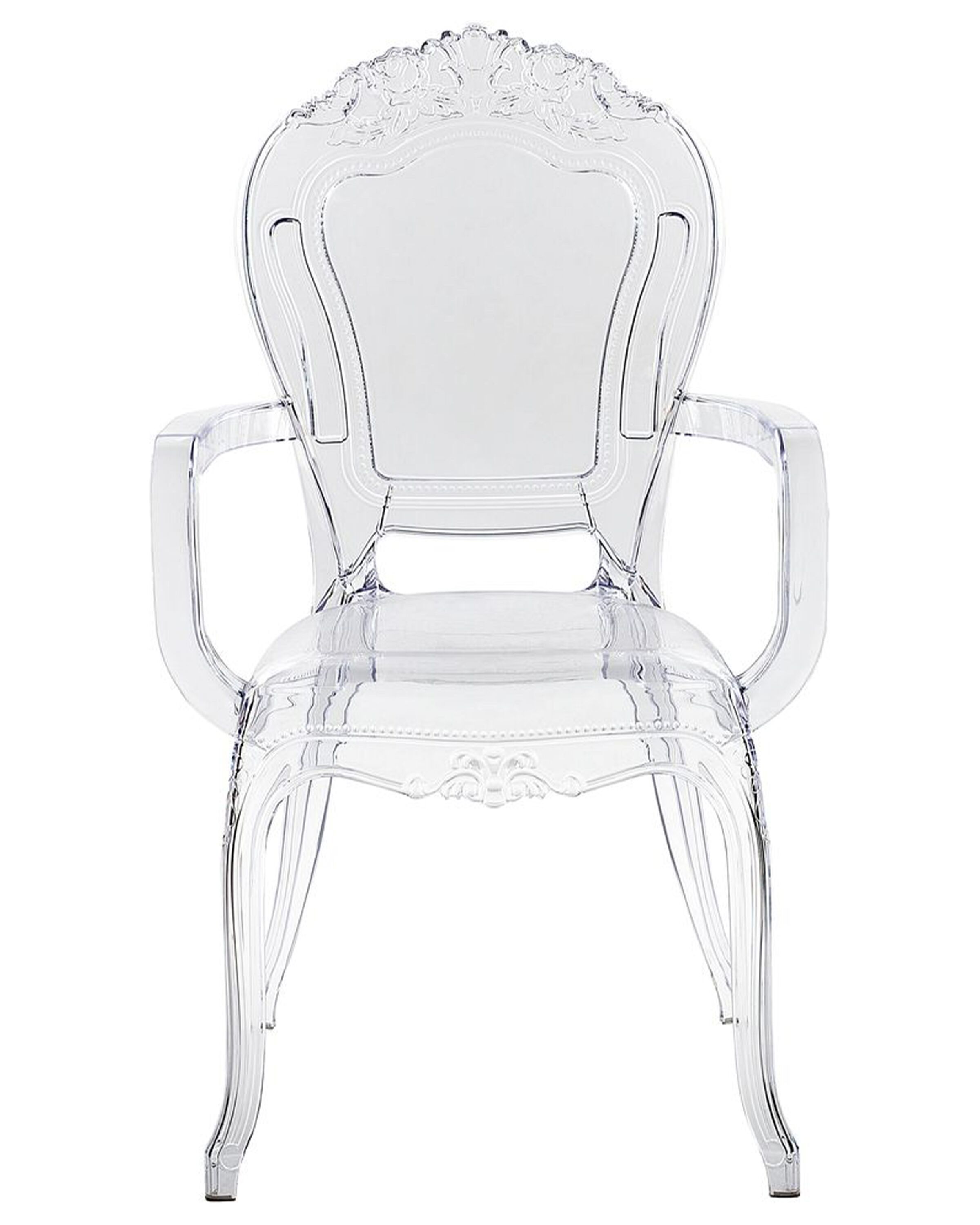 Conjunto de 2 cadeiras de jantar VERMONT Transparente | Beliani.pt