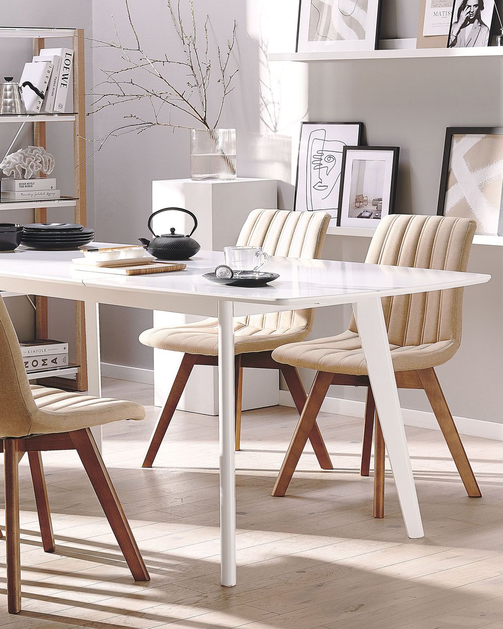 Dining Table SHERIDAN Natural Ash Wood 180 cm 100 cm | Beliani.at