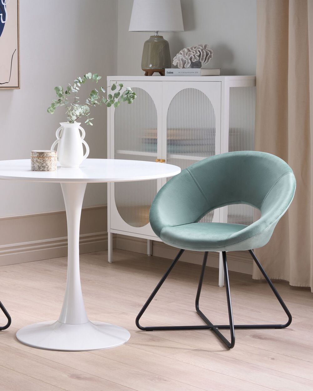 Dining Chair RACHEL Velvet Mint Green Beliani