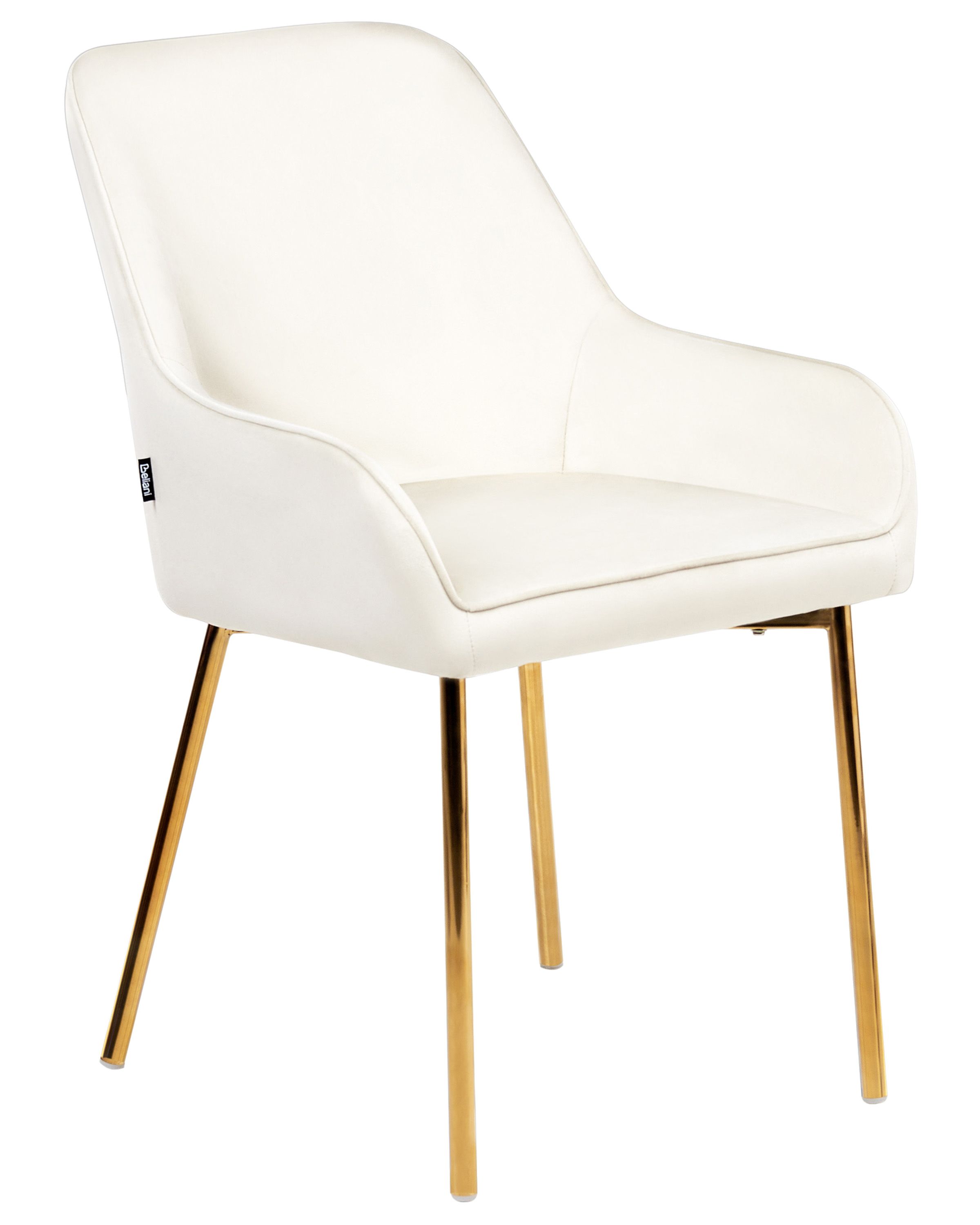 Set med 2 matstolar LOVERNA Sammet Off-white | Beliani.se