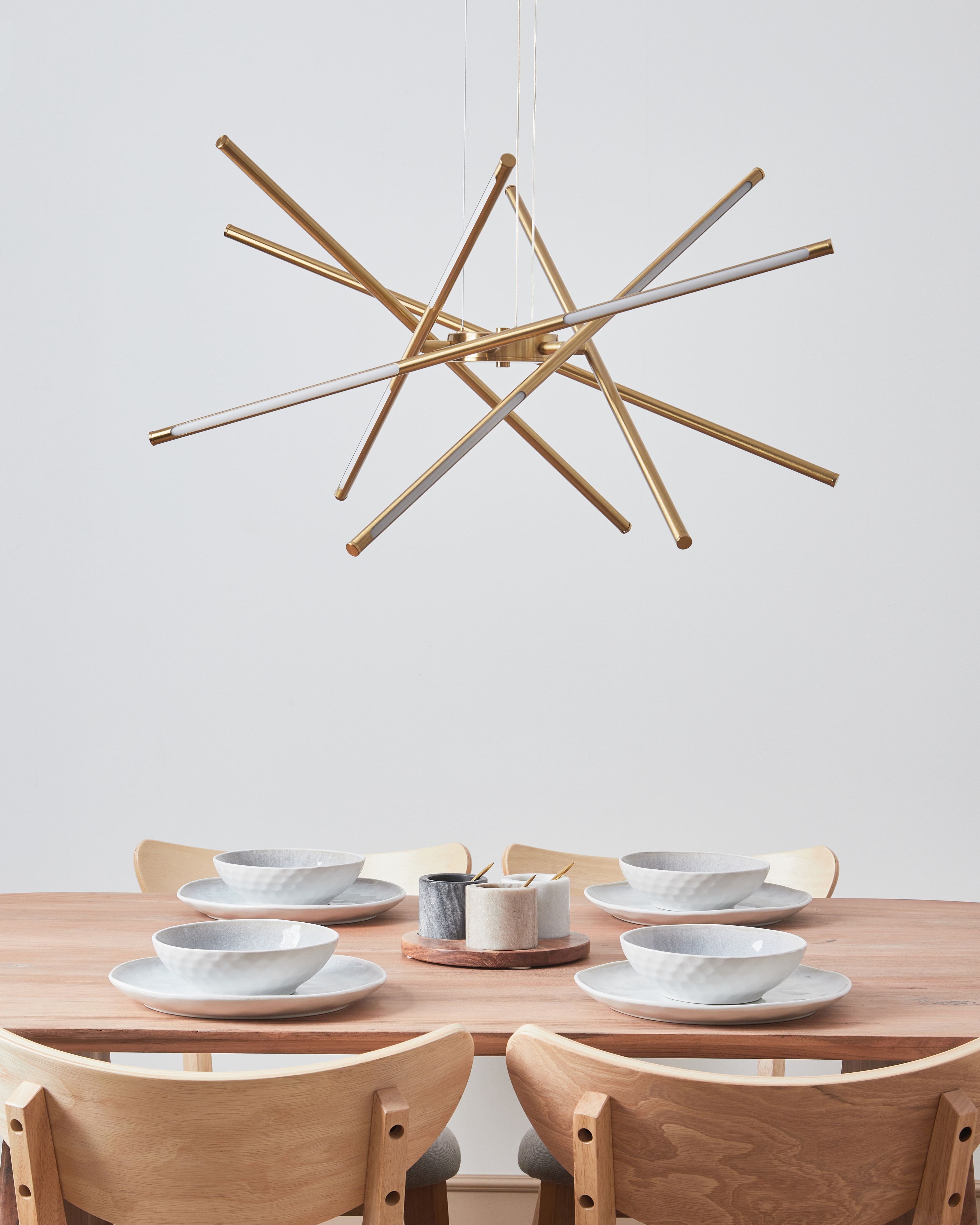 LED Pendant Lamp PALUN With Dimmer Metal Gold | Beliani.co.uk