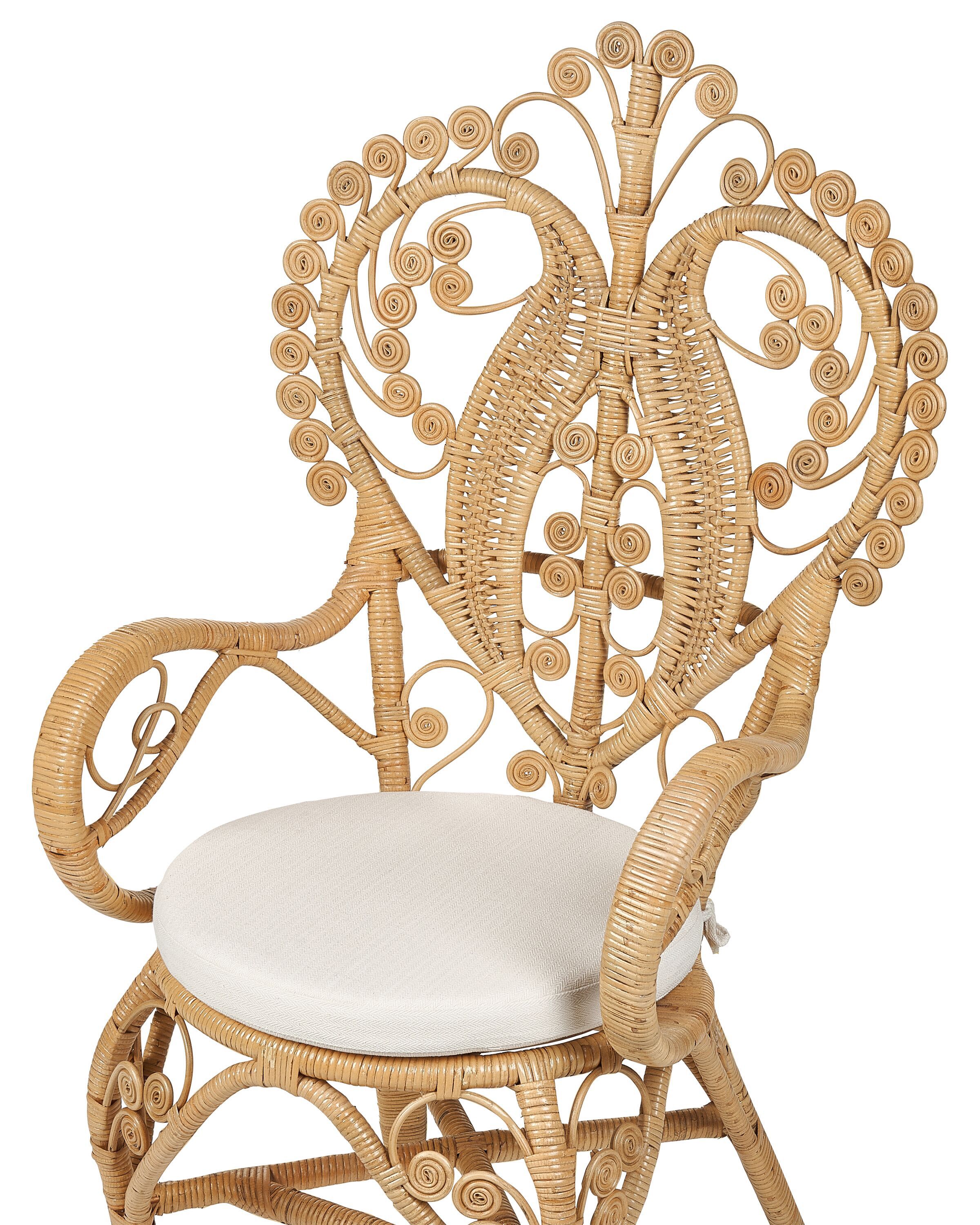 Silla pavo real CARRARA Ratán Natural | Beliani.es