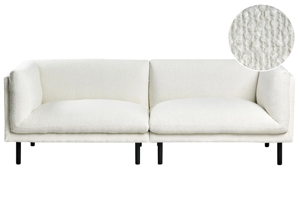 Sofa 2 Seater VORGOD Fabric Off-White | Beliani.co.uk