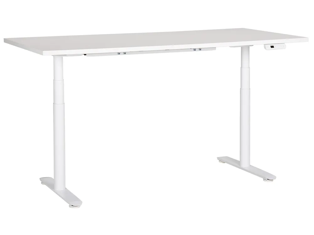 Electric Adjustable Standing Desk DESTINES White/ Black 180 cm 80 cm ...