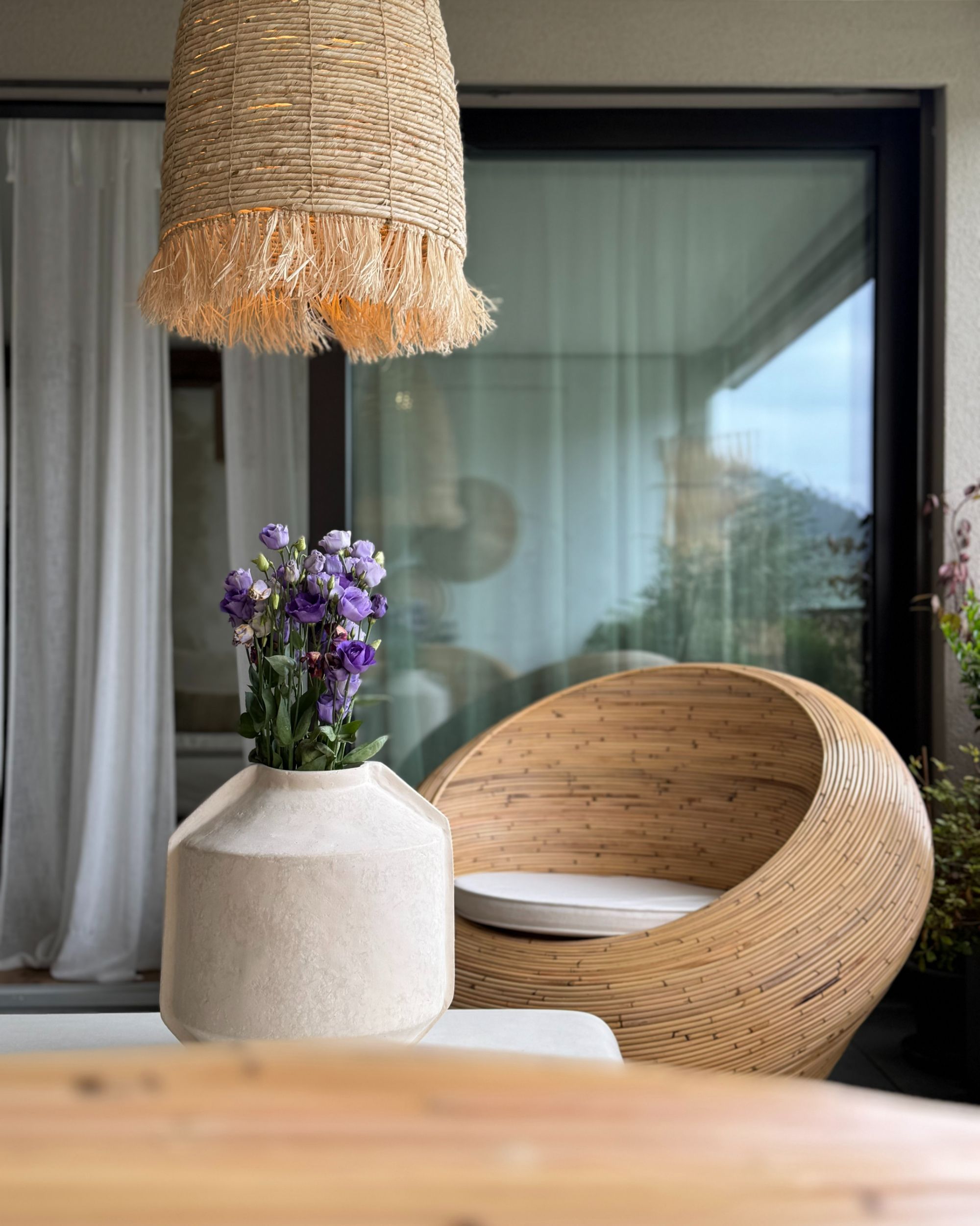 Ulkonojatuolisetti 2 kpl MAIORI rottinki Luonnonväri | Beliani.fi