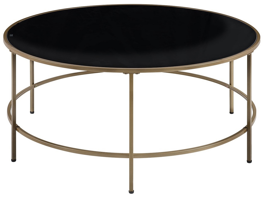 Black and gold coffee table round store